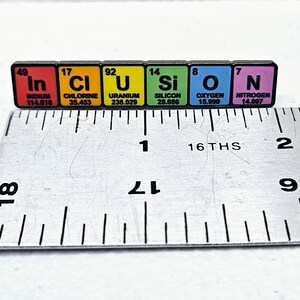 The Elements of Inclusion Pin, Science Pins, STEM, Pride Pins, Periodic ...