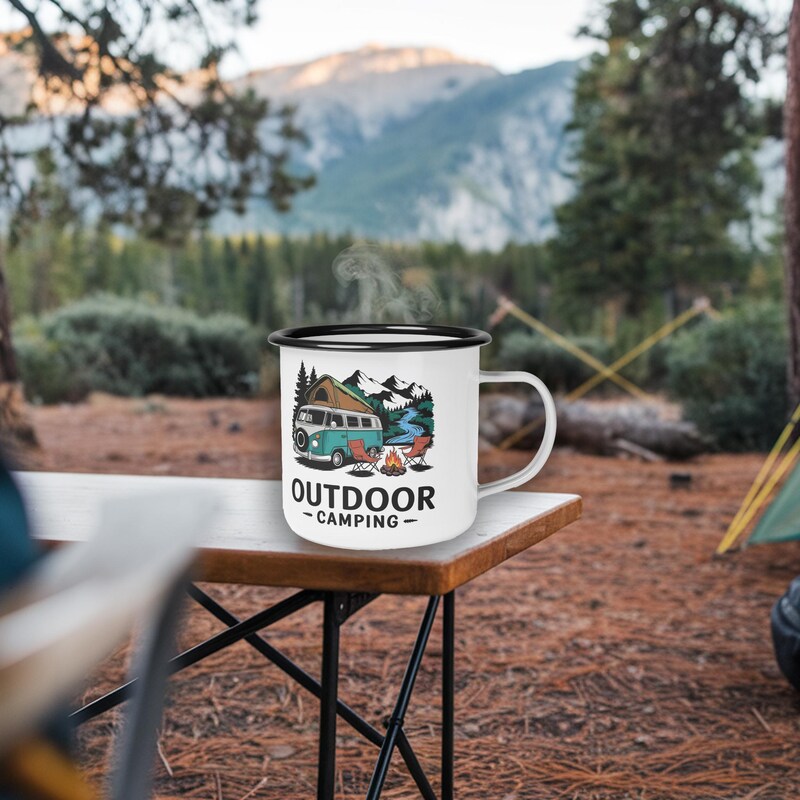 Enamel Camping Mug - Etsy