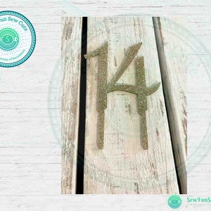 14 Cake Topper, Number 14 for a Birthday Cake, Cake Decoration ...