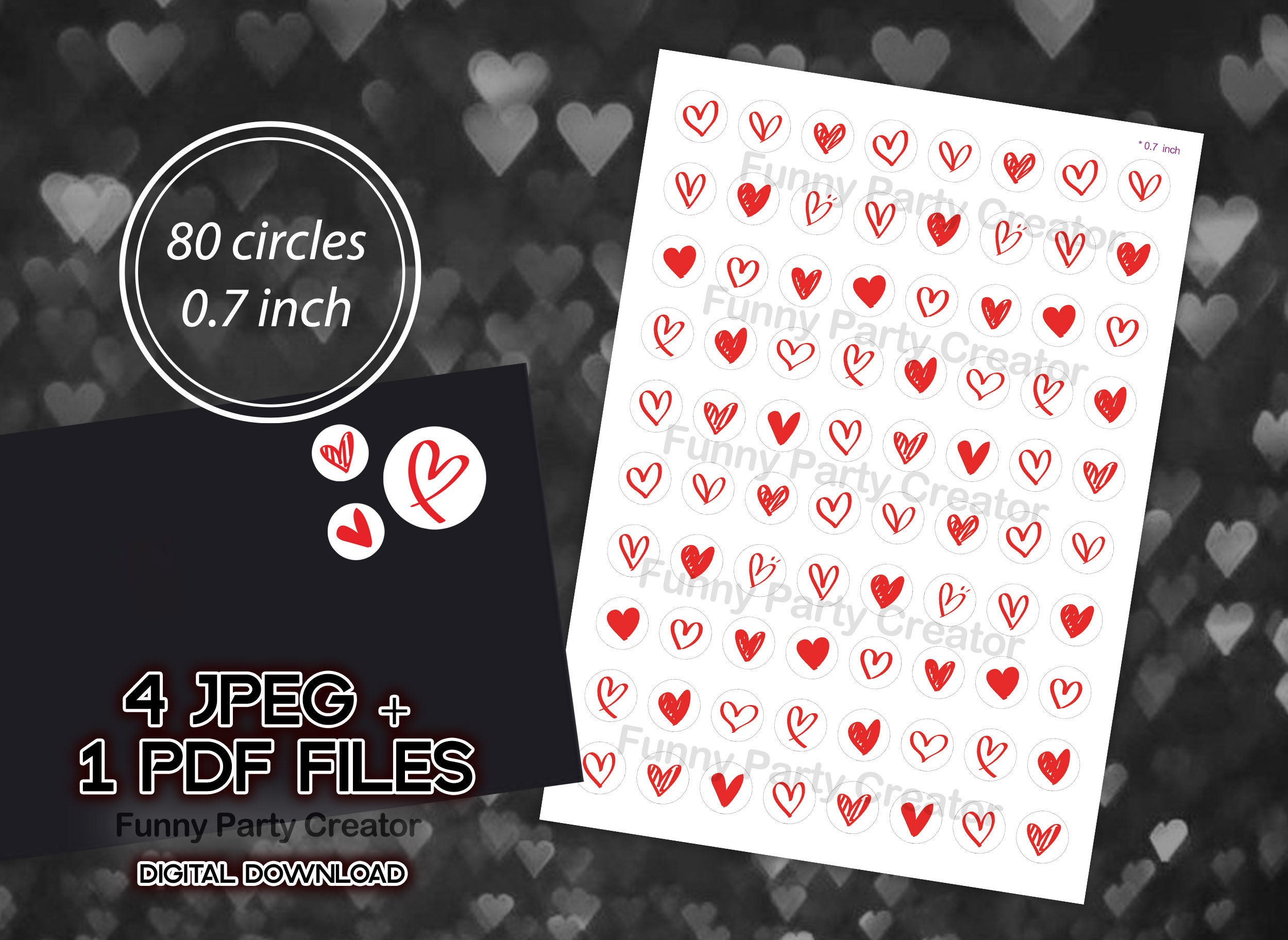 Printable Cupcake Toppers for Valentine's Day, Romantic Love-themed ...