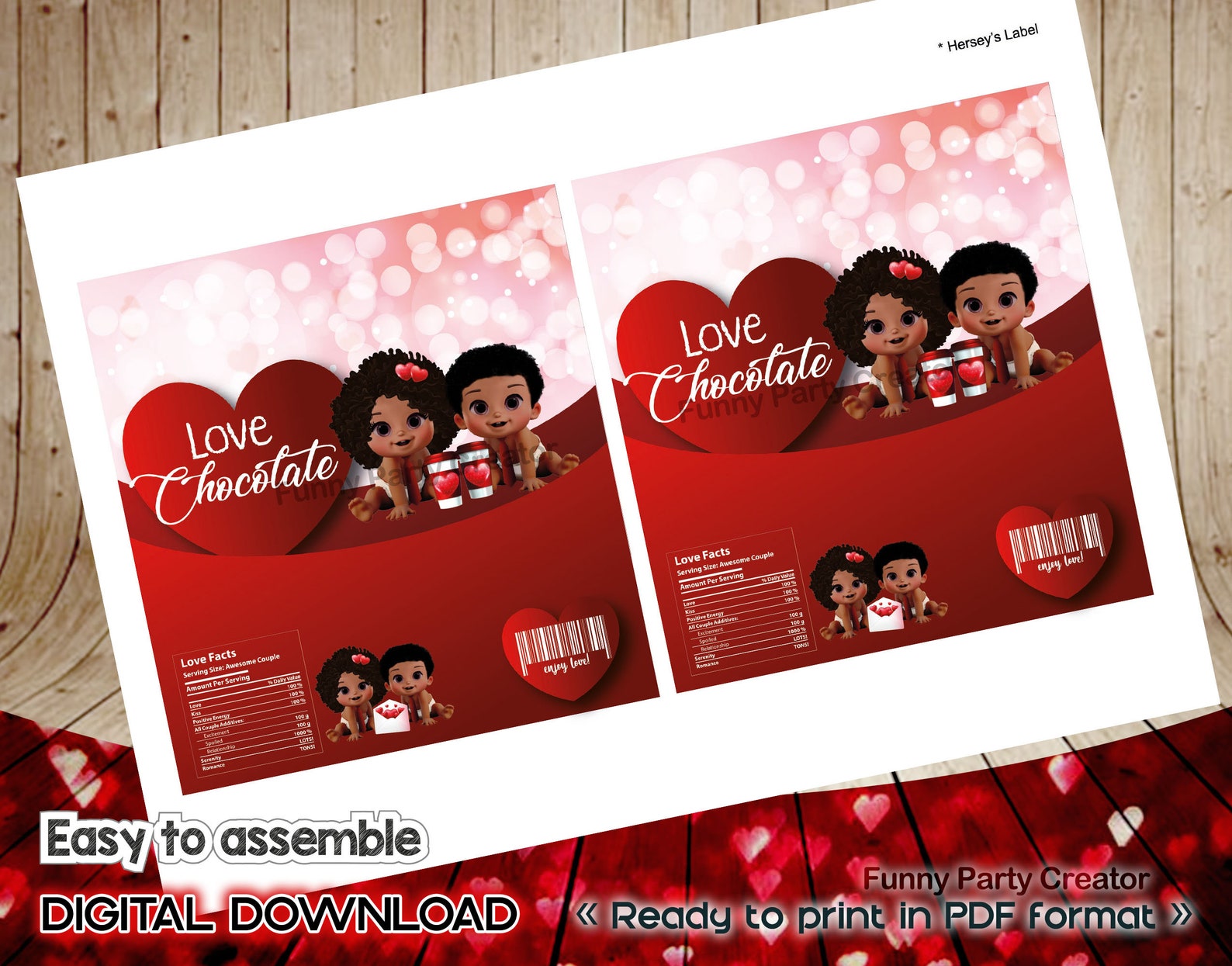 Boss Baby Chocolate Wrapper Printable, Custom Candy Bar Covers, Instant ...