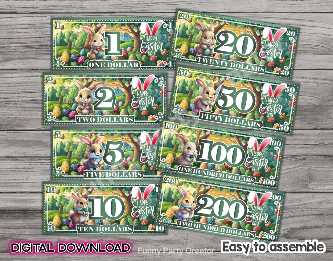 DIGITAL Party Game Money for Happy Easter Day, Spring Game for Kids ...