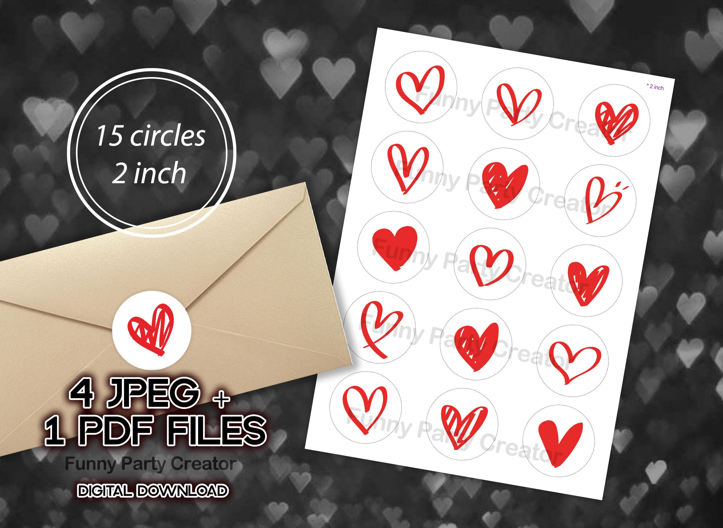 Printable Cupcake Toppers for Valentine's Day, Romantic Love-themed ...