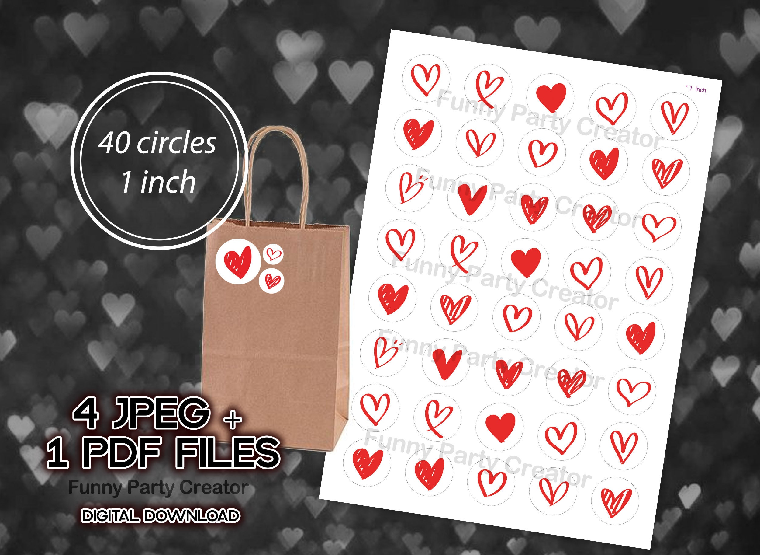 Printable Cupcake Toppers for Valentine's Day, Romantic Love-themed ...