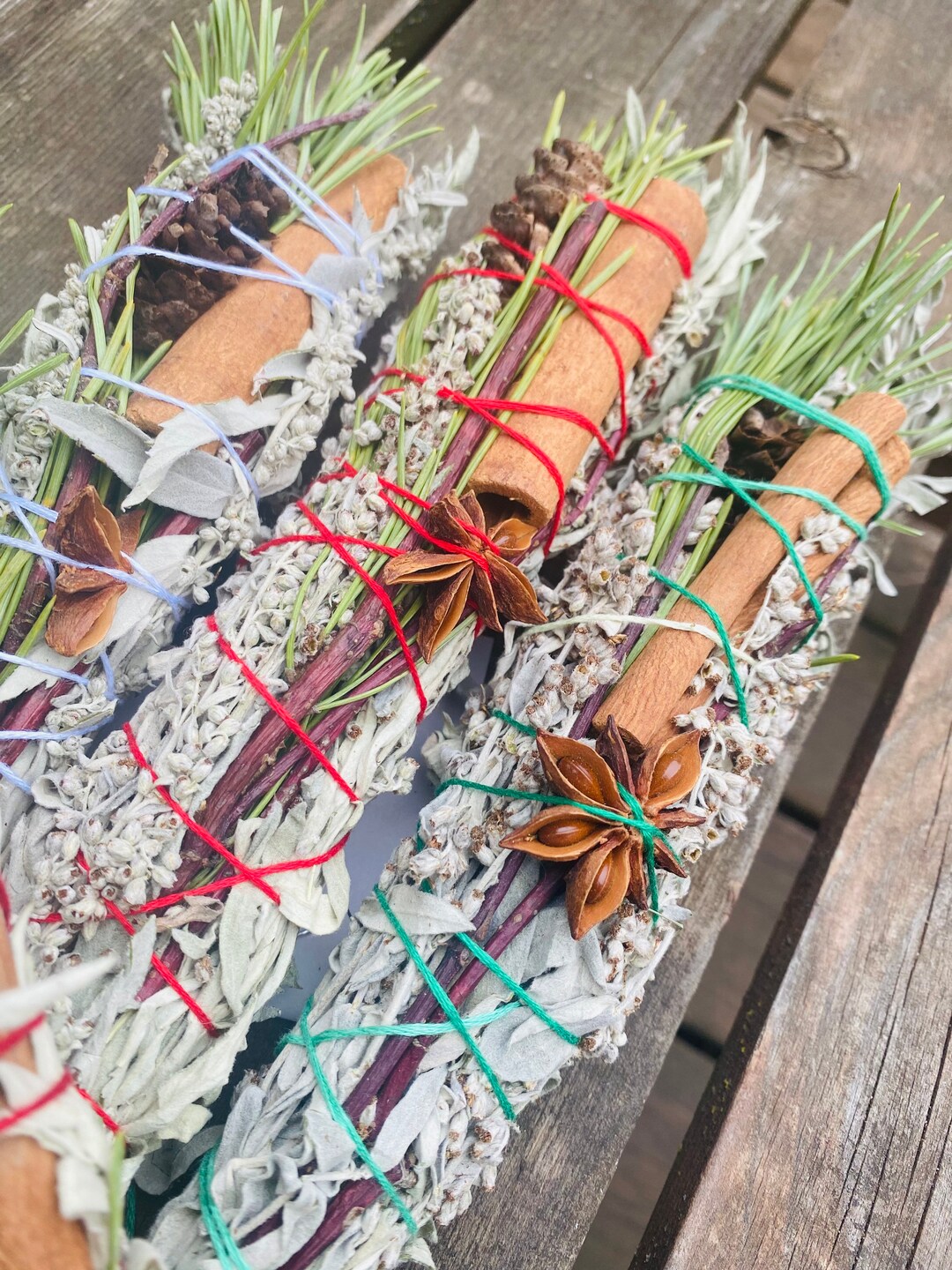 LARGE Winter/yule Smudge Sticks / Smoke Wands/ LARGE Custom Smudge ...