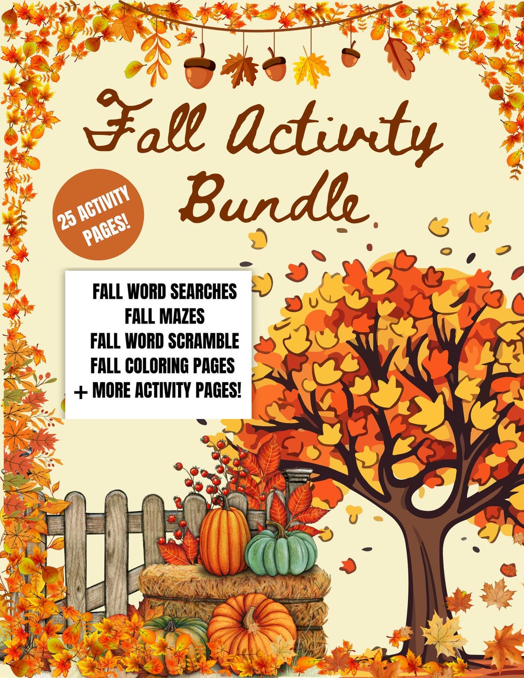 Fall Autumn Learn, Template Printable, Worksheets, Coloring Pages ...