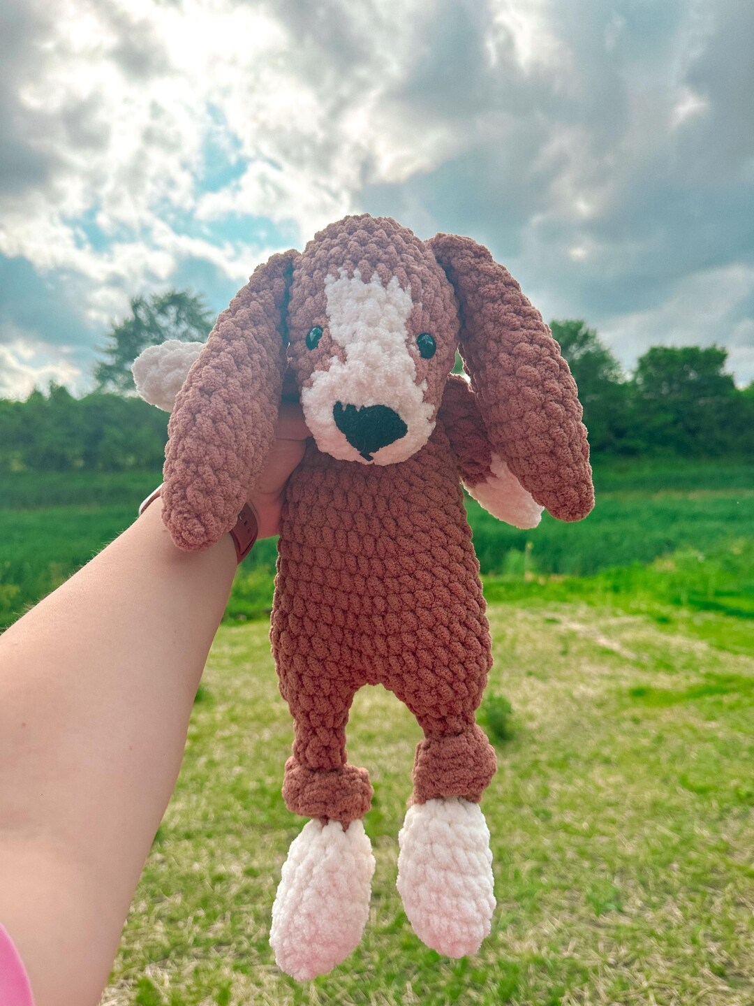 Digit the Dog, Crochet Plushie Lovey, Handmade Gifts, Stuffed Animal ...