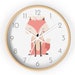 Woodland Fox Wall Clock, Nursery Clocks Decor, Boho Nursery Fox, Modern ...