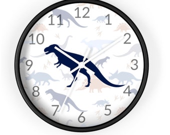 Dinosaur Wall Clock Dinosaurs Decor Dino Kids Present T-rex | Etsy