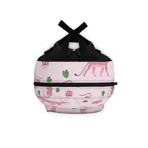 Pink Cheetah Print Backpack, Kids Colorful Leopard Design Backpack ...