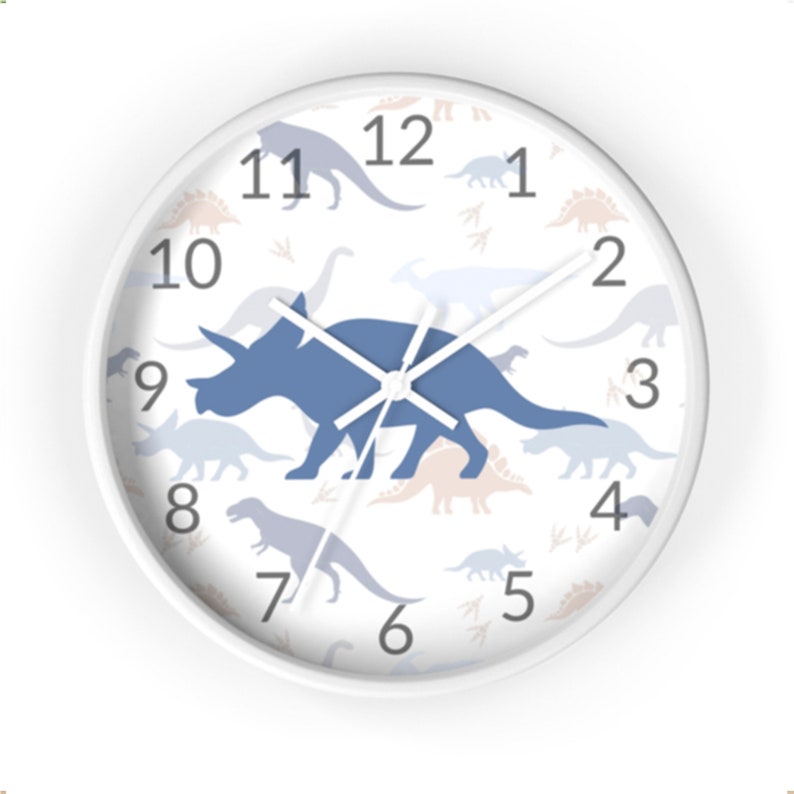 Dinosaur Clock Dinosaurs Decor Dino Wall Clock Triceratops - Etsy