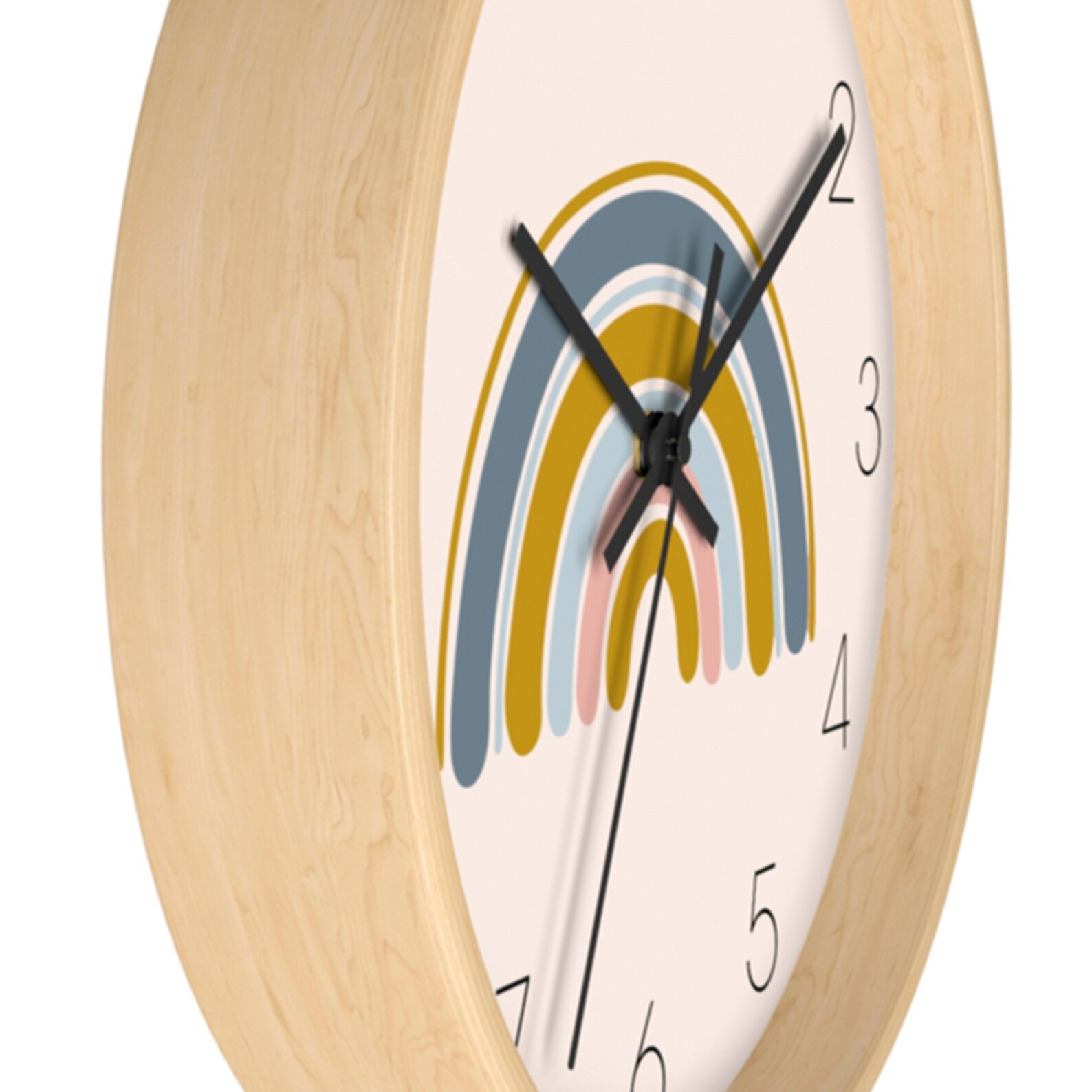 Rainbow Wall Clock Boho Rainbow Clock Kids Wall Clock - Etsy