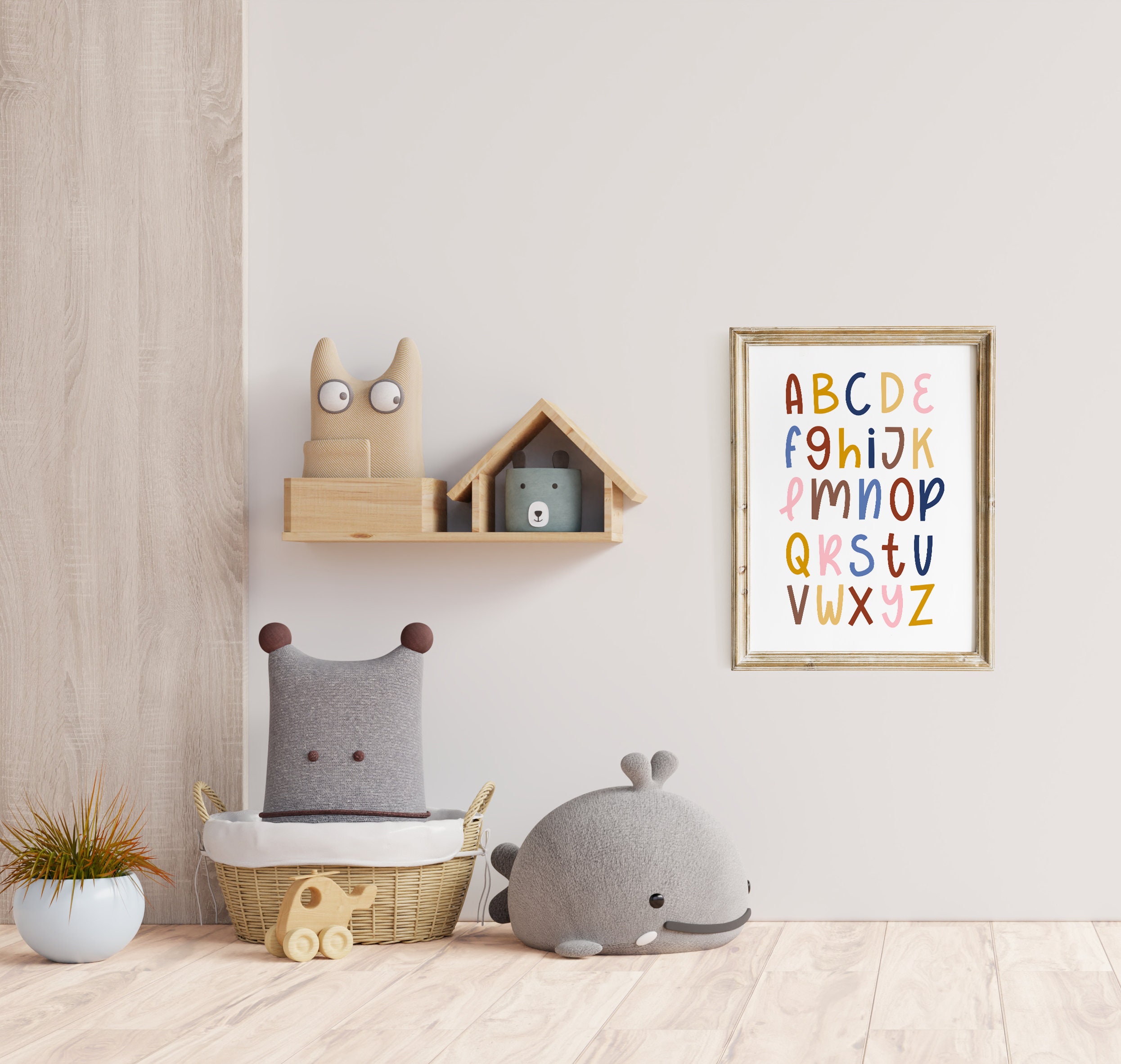 ABC Wall Art Printable Child Room Art Boho Nursery Print - Etsy