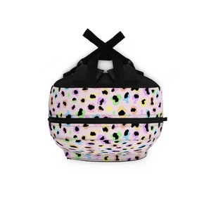 Rainbow Cheetah Print Backpack, Kids Colorful Leopard Design Backpack ...