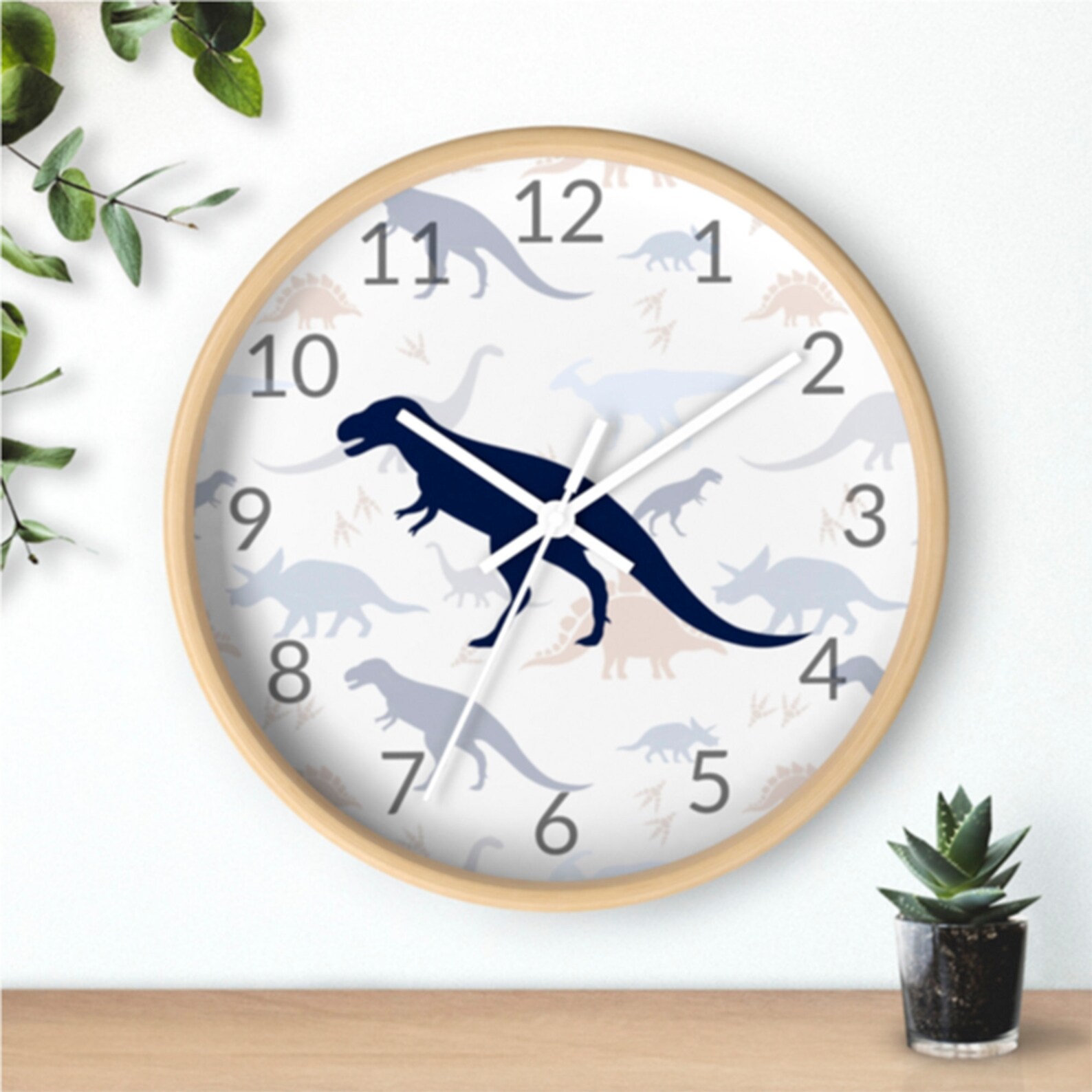T Rex Dinosaur Clock Dinosaurs Decor Dino Wall Clock T Rex - Etsy