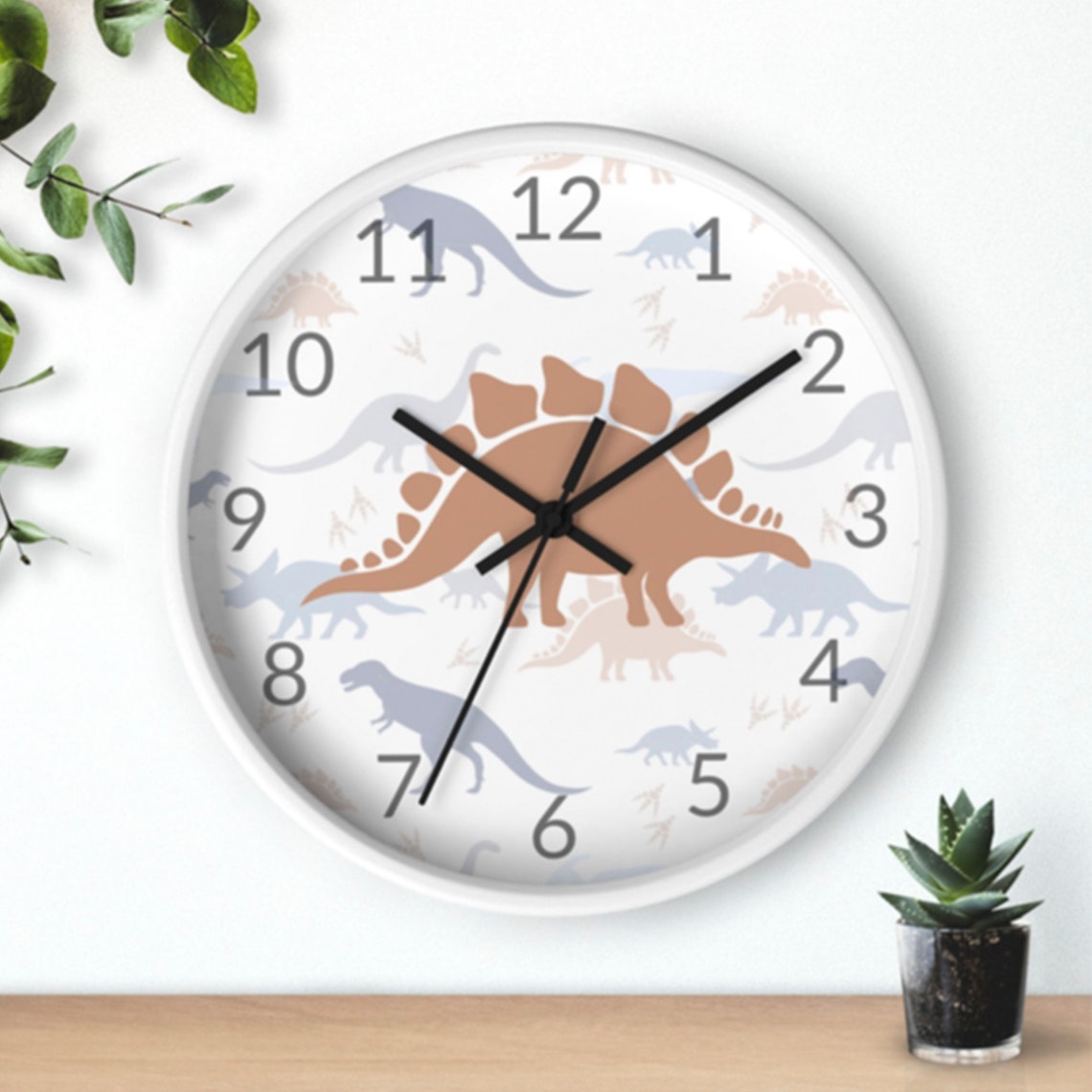 Dinosaur Wall Clock Dinosaurs Decor Dino Kids Present T-rex - Etsy