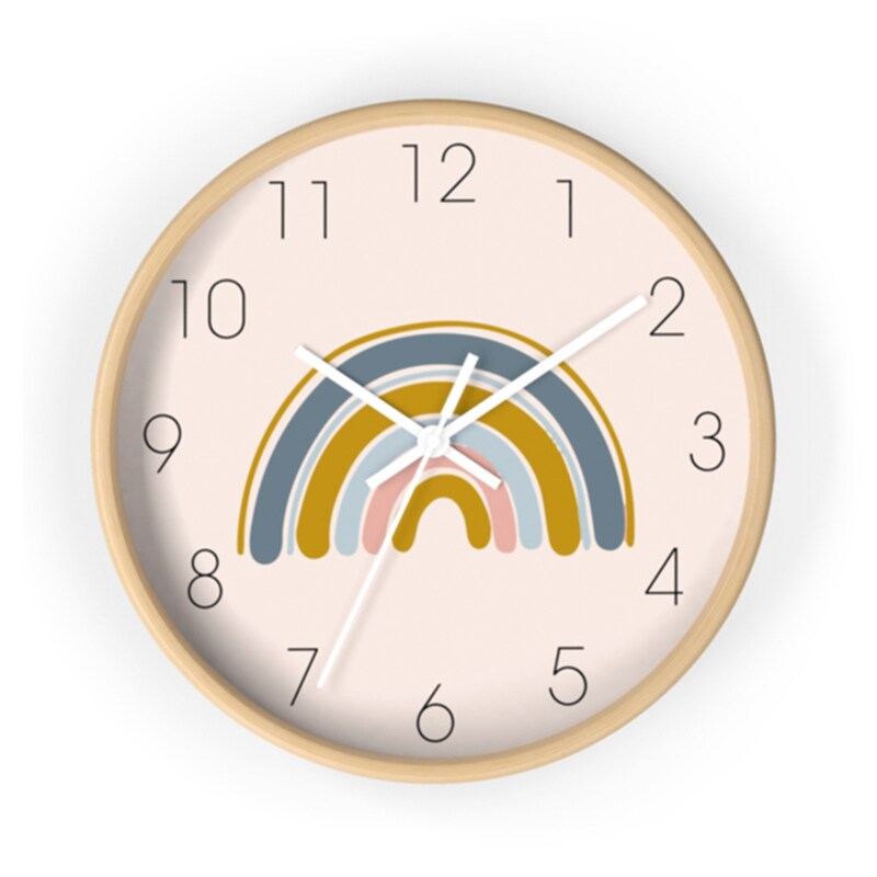 Rainbow Wall Clock - Etsy