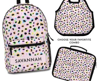 Rainbow Cheetah Backpack - Etsy