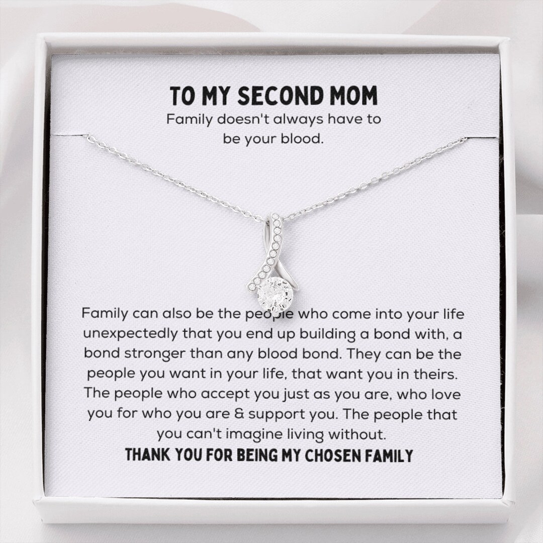 To My Second Mom Necklace Birthday Gift for Second Mom - Etsy