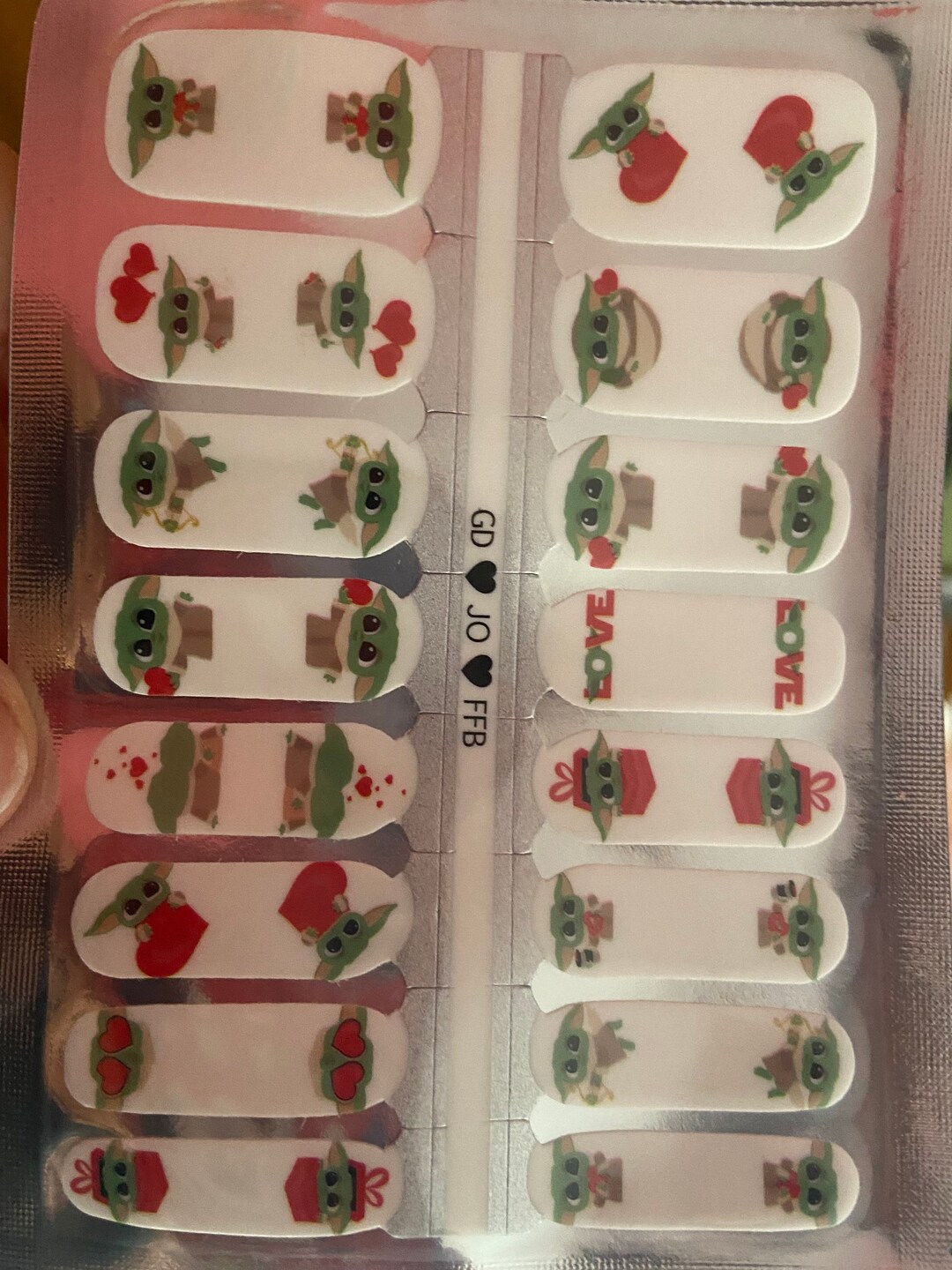 ADULT 100% Nail Polish Strips Exclusive Yoda Love - Etsy