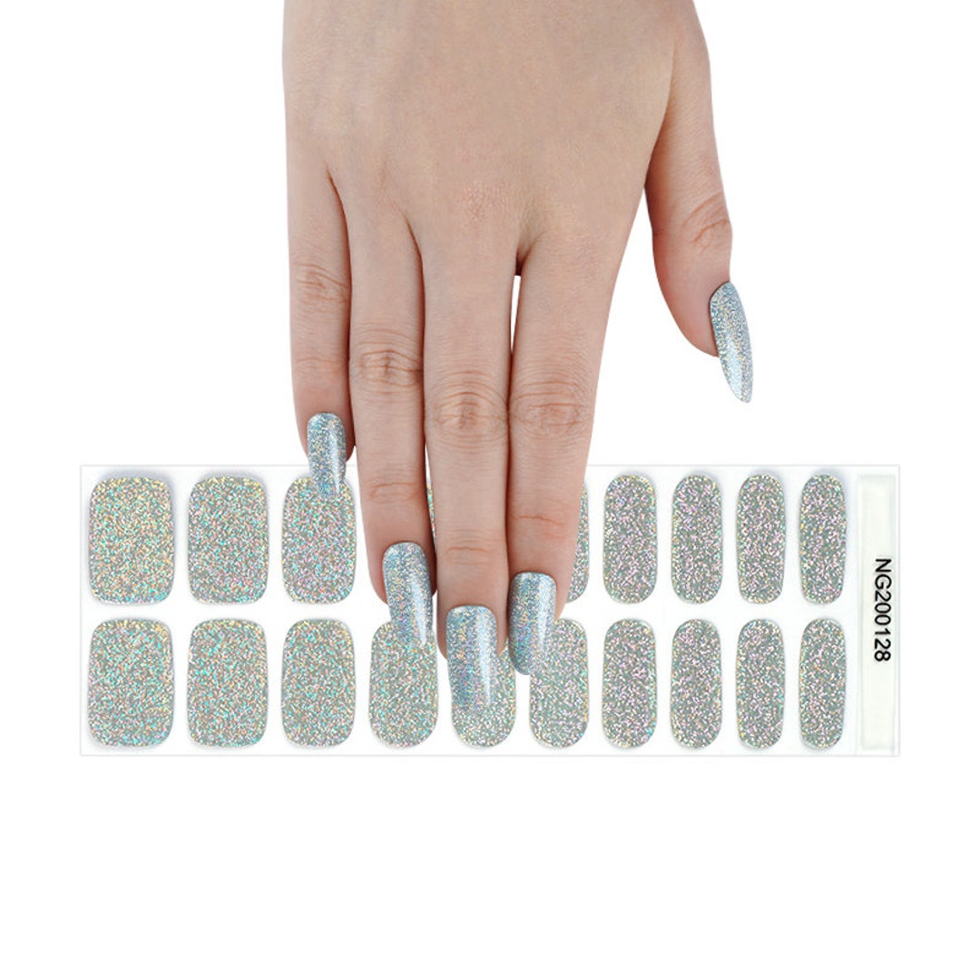 Semi-cured Gel Nail Strips Spectrum Glitter - Etsy