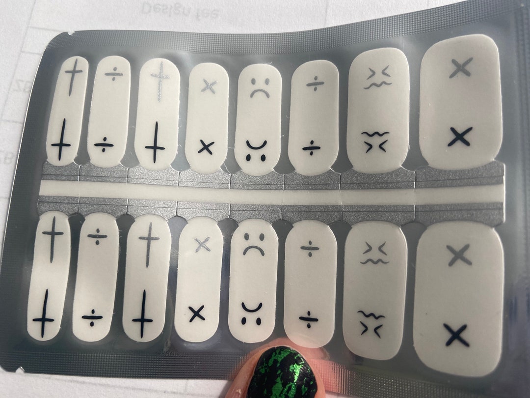 ADULT 100% Nail Polish Strips Math Signs - Etsy