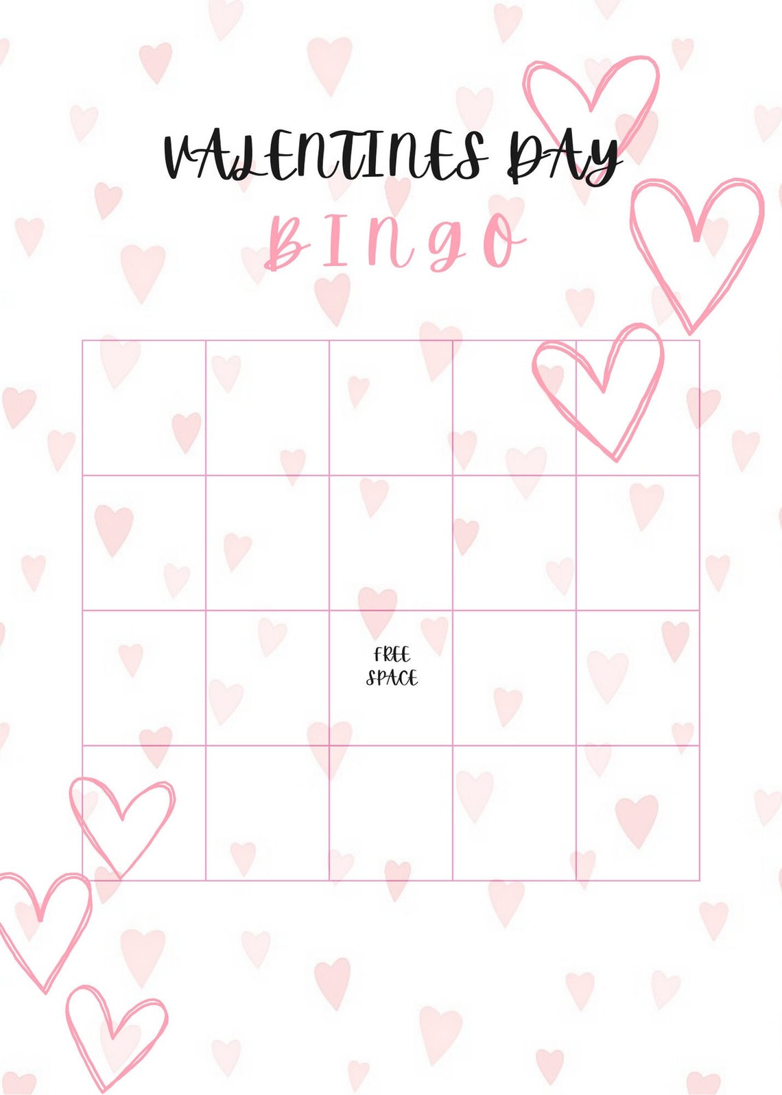 Printable PDF Valentines Day Bingo Card Bingo Card Printable ...