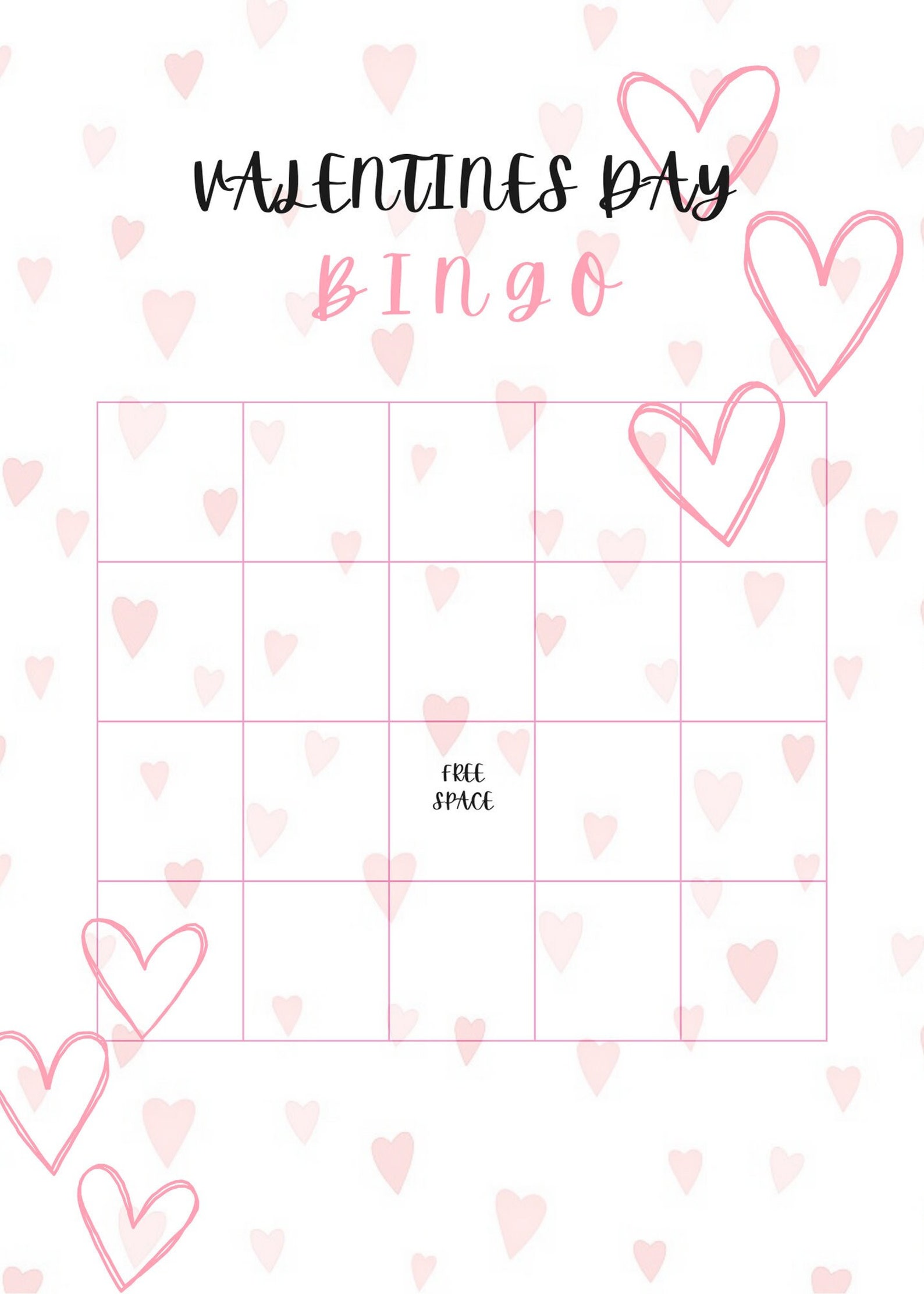 Printable PDF Valentines Day Bingo Card Bingo Card Printable ...