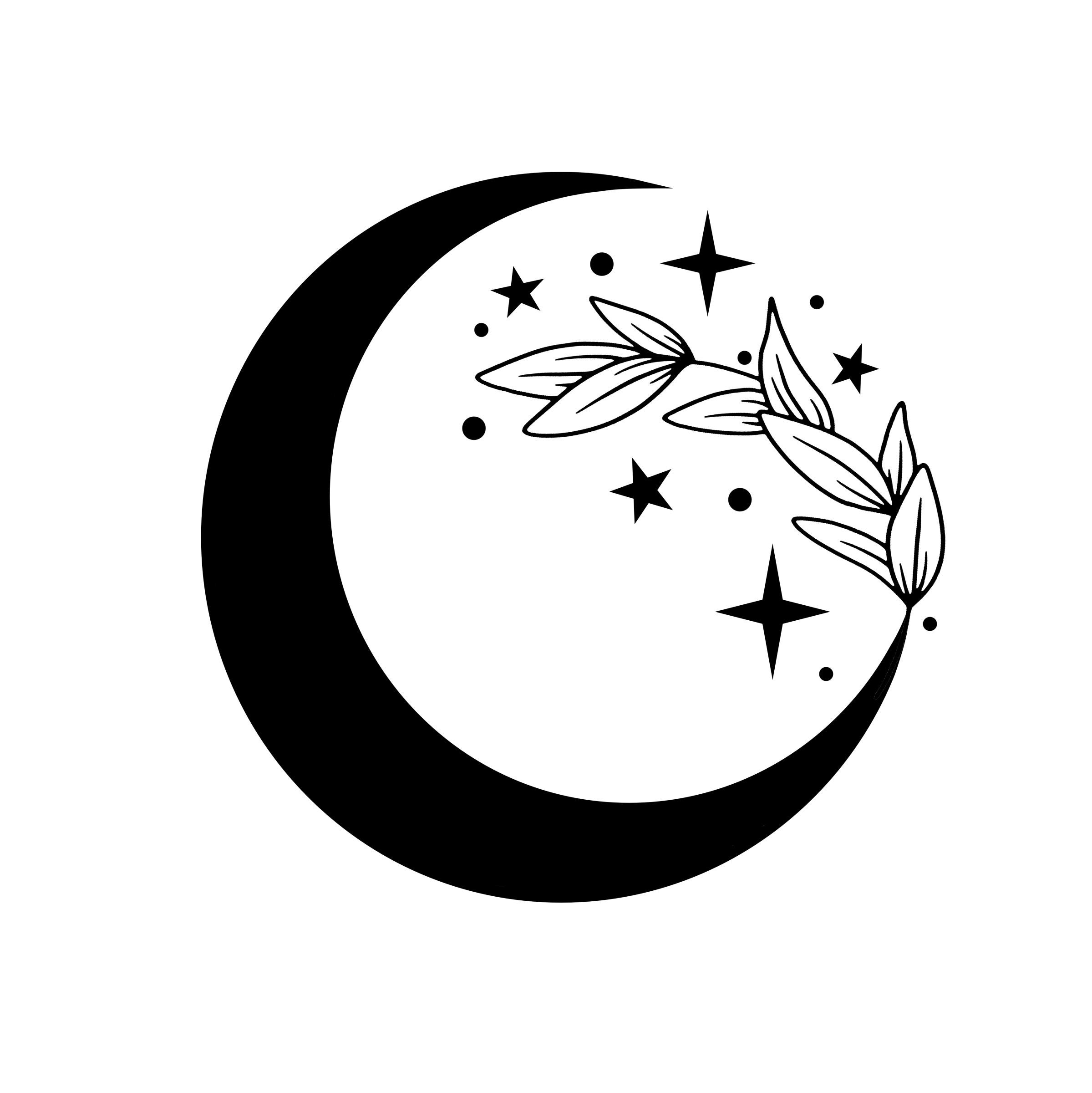 Boho Moon SVG and PNG Files for Cricut Silhouette Machine - Etsy