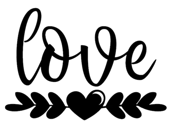 Love Script SVG Files for Cricut Silhouette Machine Laser | Etsy