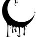 Dripping Crescent Moon SVG and PNG Files for Cricut - Etsy