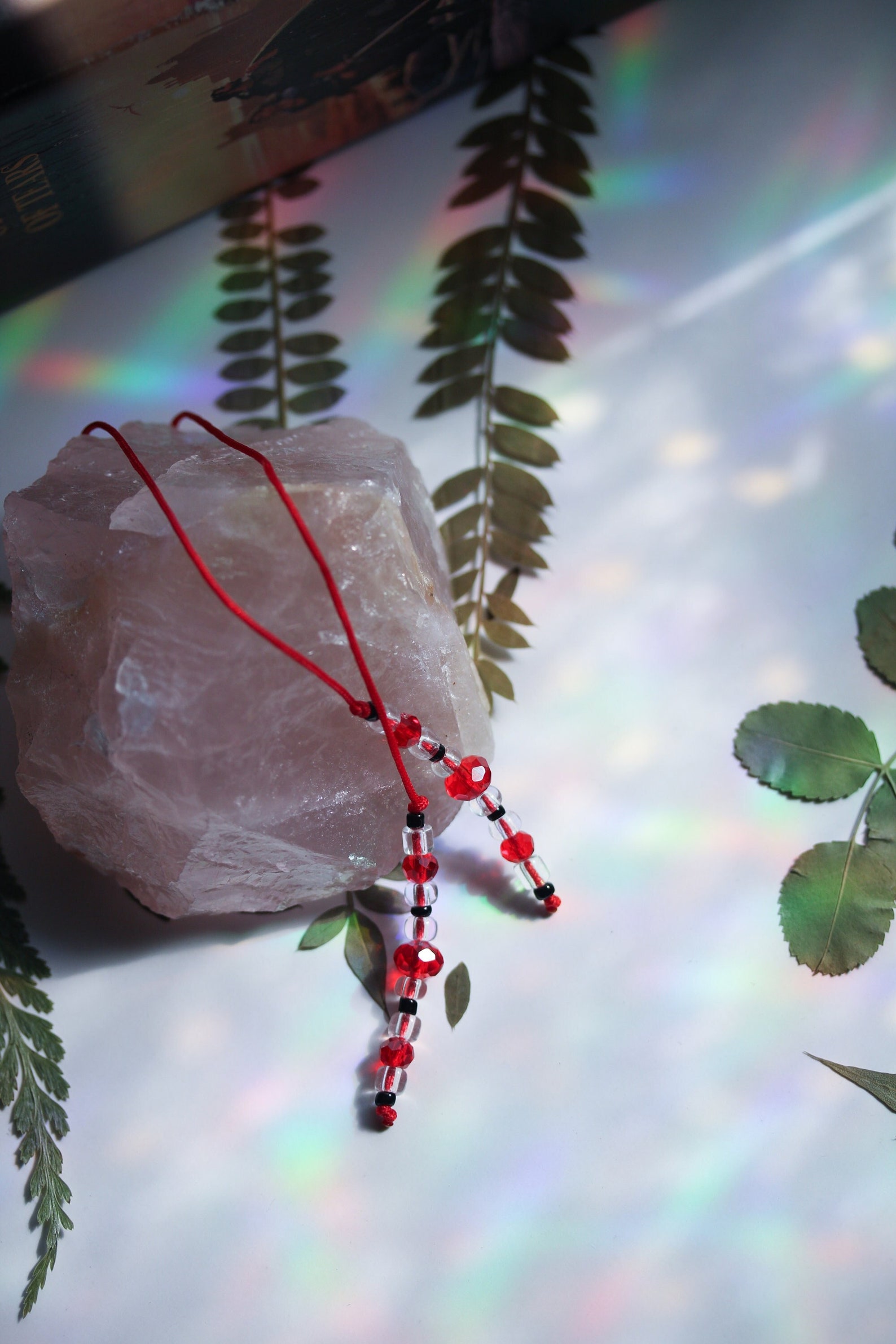 Red Crystal Beaded Bookmark, Book Accessories for Diaries, Journals and ...