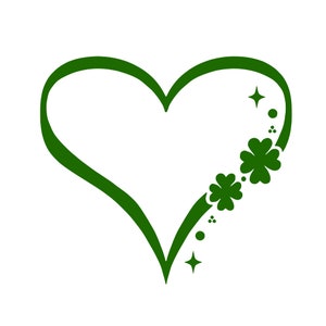 St. Patrick’s Day Heart SVG and PNG Files for Cricut, Silhouette ...