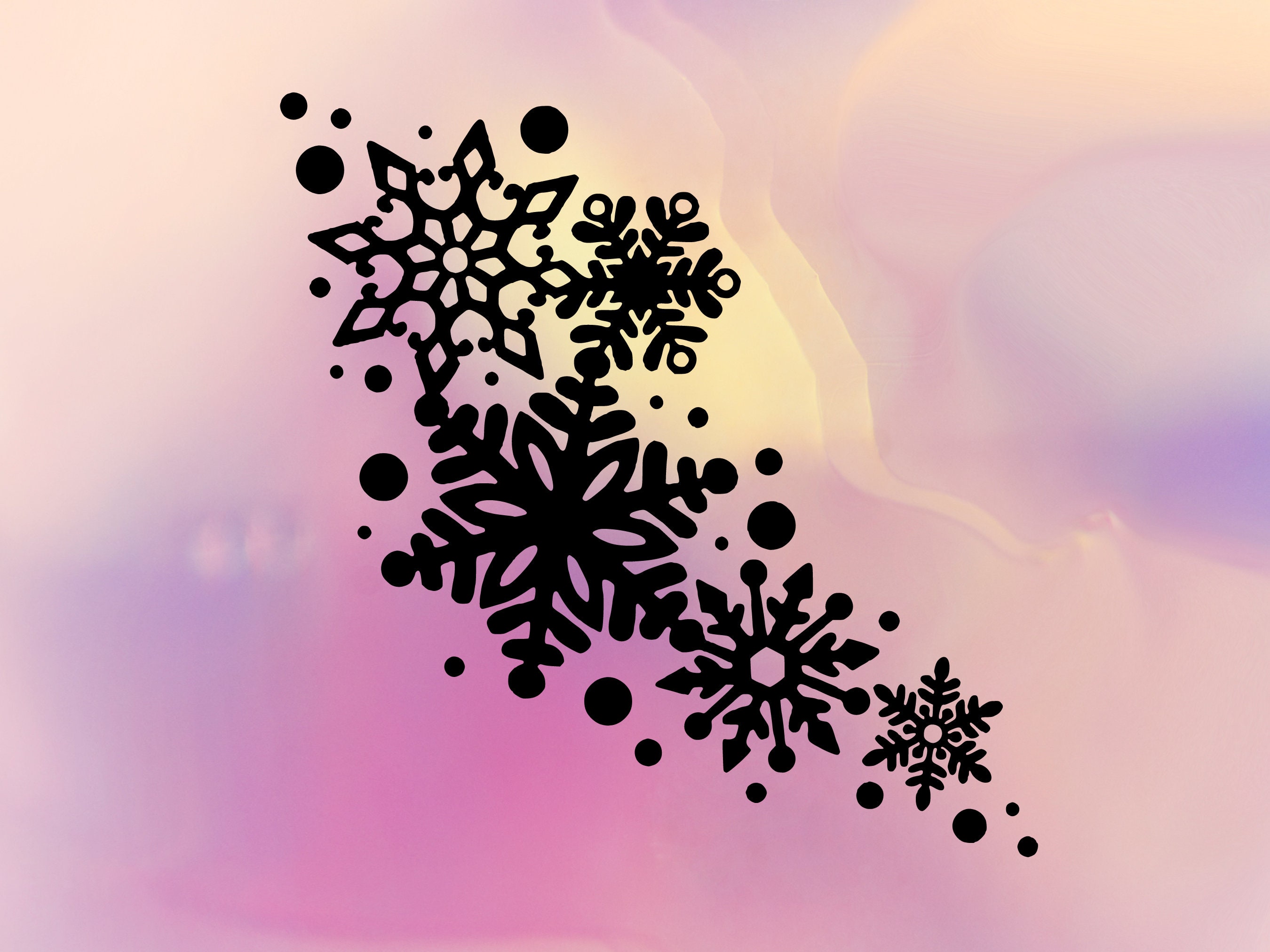 Snowflake Cluster SVG and PNG Files for Cricut Silhouette - Etsy Canada