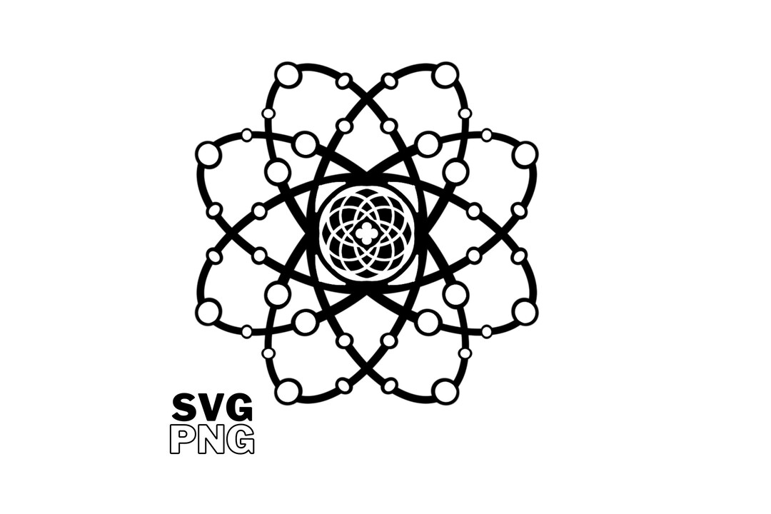 Abstract Atom SVG: Cricut & Silhouette Cut File (digital Download) - Etsy