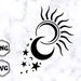 Sun and Moon SVG and PNG Files for Cricut, Silhouette Machine, Laser ...