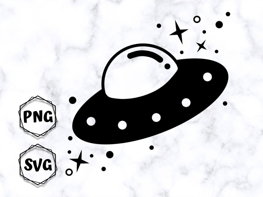 UFO Spaceship SVG and PNG Files for Cricut Silhouette - Etsy