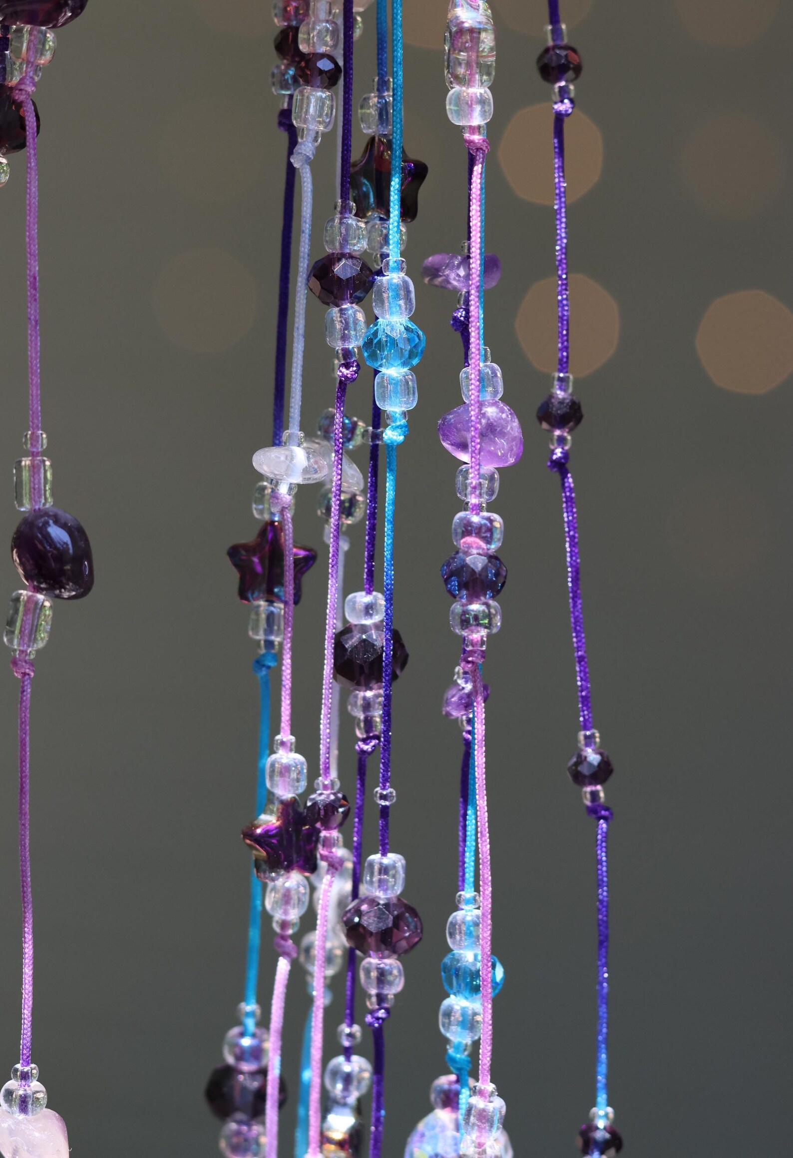 Amethyst Suncatcher, Crystal Window Decoration, Dopamine Decor - Etsy