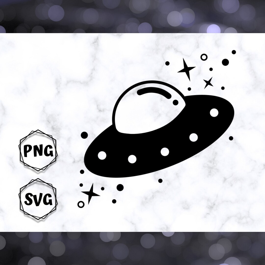 UFO Spaceship SVG and PNG Files for Cricut, Silhouette Machine, and ...