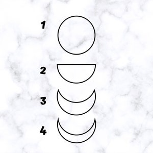 Lunar Phases SVG Collection, Crescent Moon Svgs, Full Moon Cut Files ...