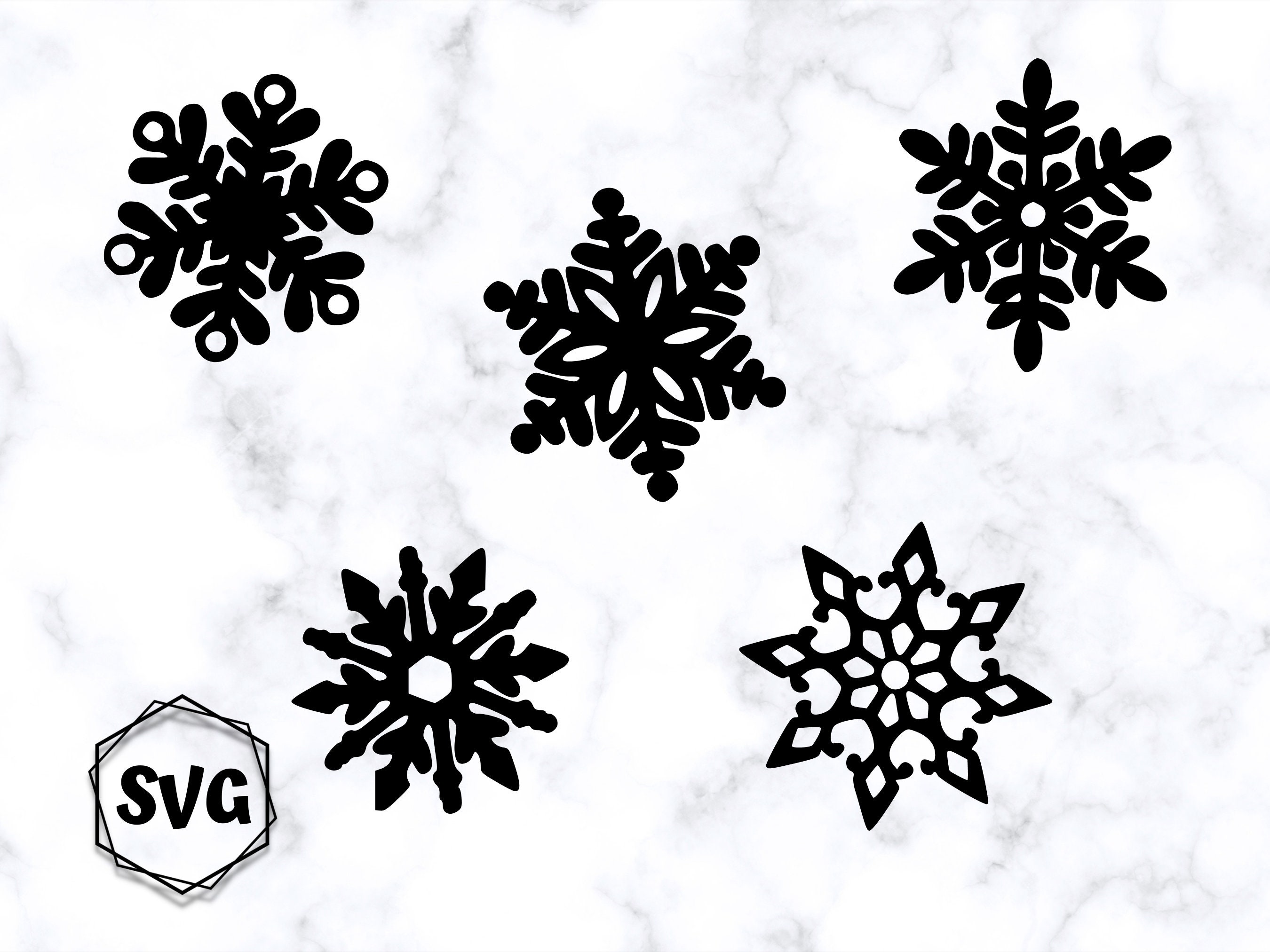 Snowflake SVG Files for Cricut Silhouette Machine and Laser - Etsy