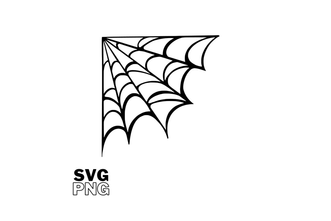 Spiderweb Corner SVG and PNG Files for Cricut, Halloween Cut Files ...