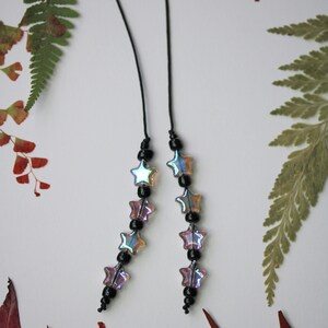 Metallic Star Beaded Bookmark, String Book Thong, Page Holder for ...