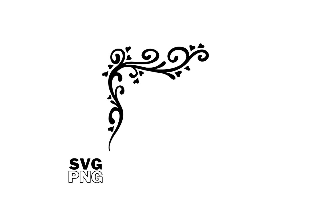Valentine’s Day Corner Frame SVG and PNG File for Cricut, Silhouette ...