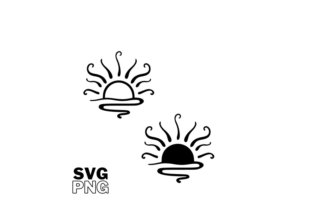 Sunset SVG and PNG Bundle, Summer Vibes, Files for Cricut, Silhouette ...