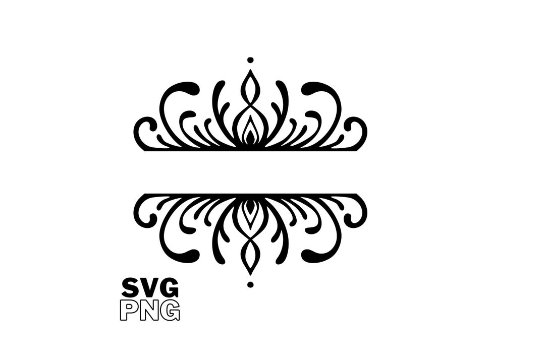Flourish Frame SVG and PNG Files for Circuit, Craft Cut File Bundle ...