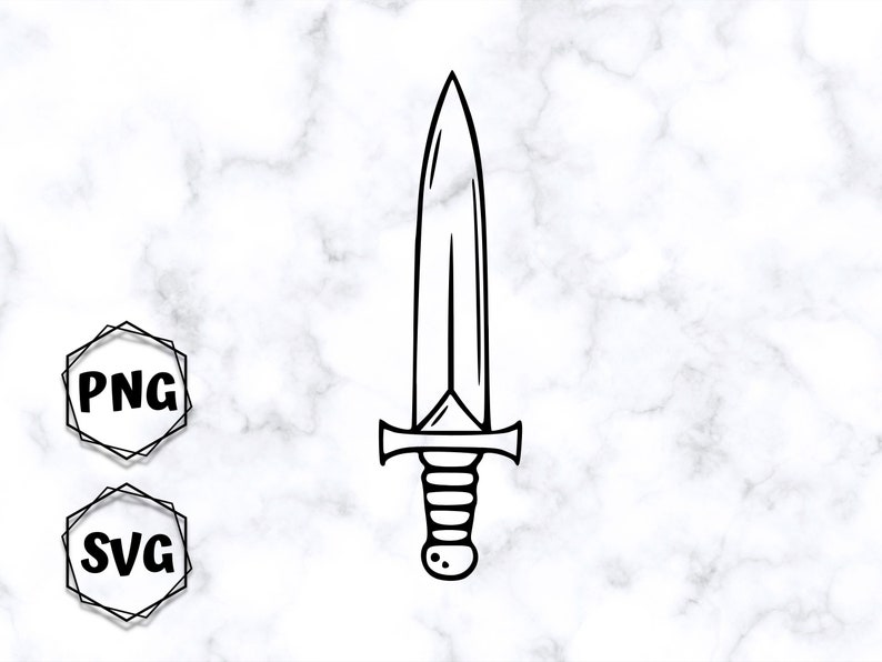 Dagger SVG PNG Bundle Files for Cricut, Silhouette Machine, Laser ...