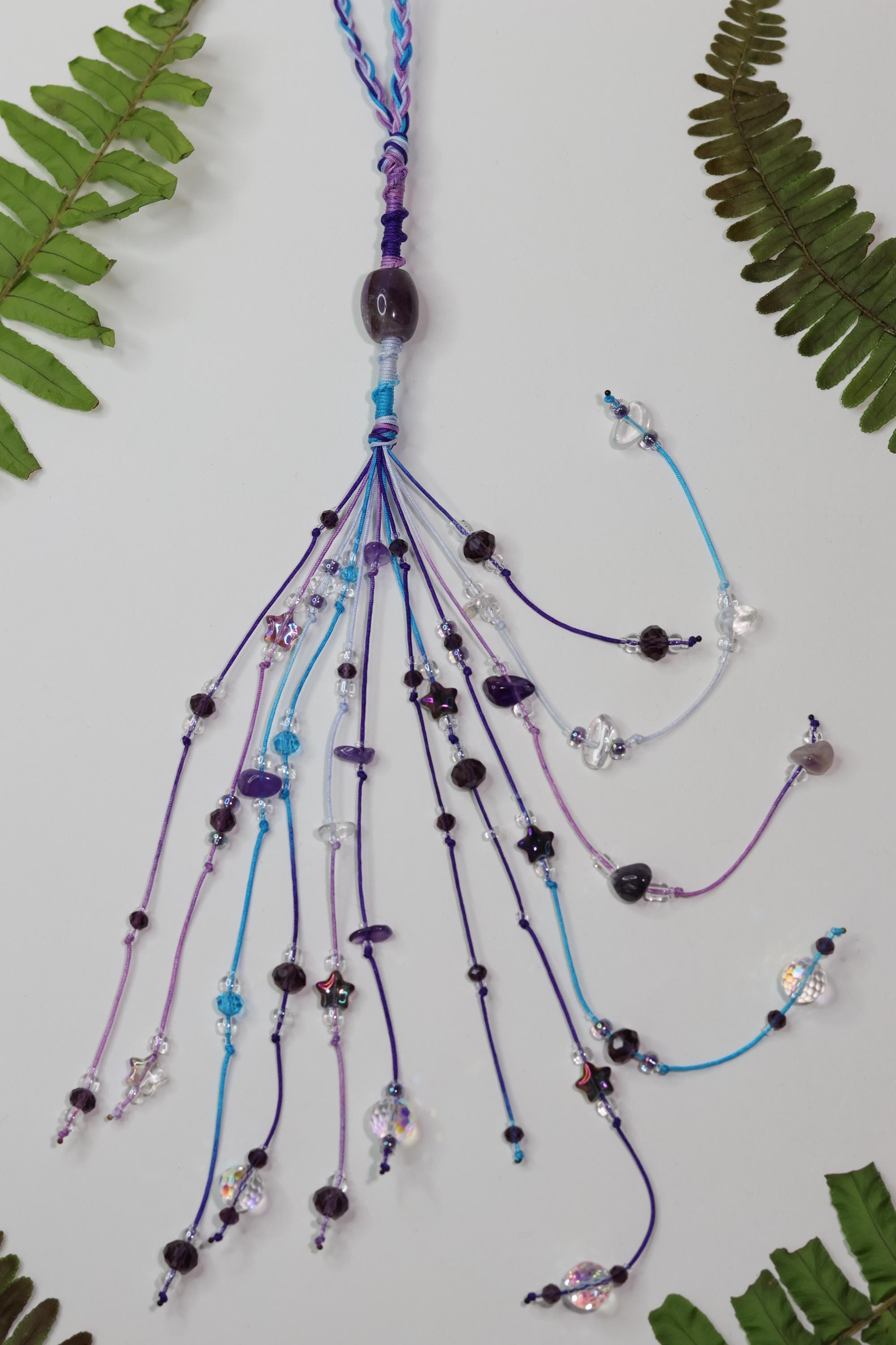 Amethyst Suncatcher, Crystal Window Decoration, Dopamine Decor - Etsy