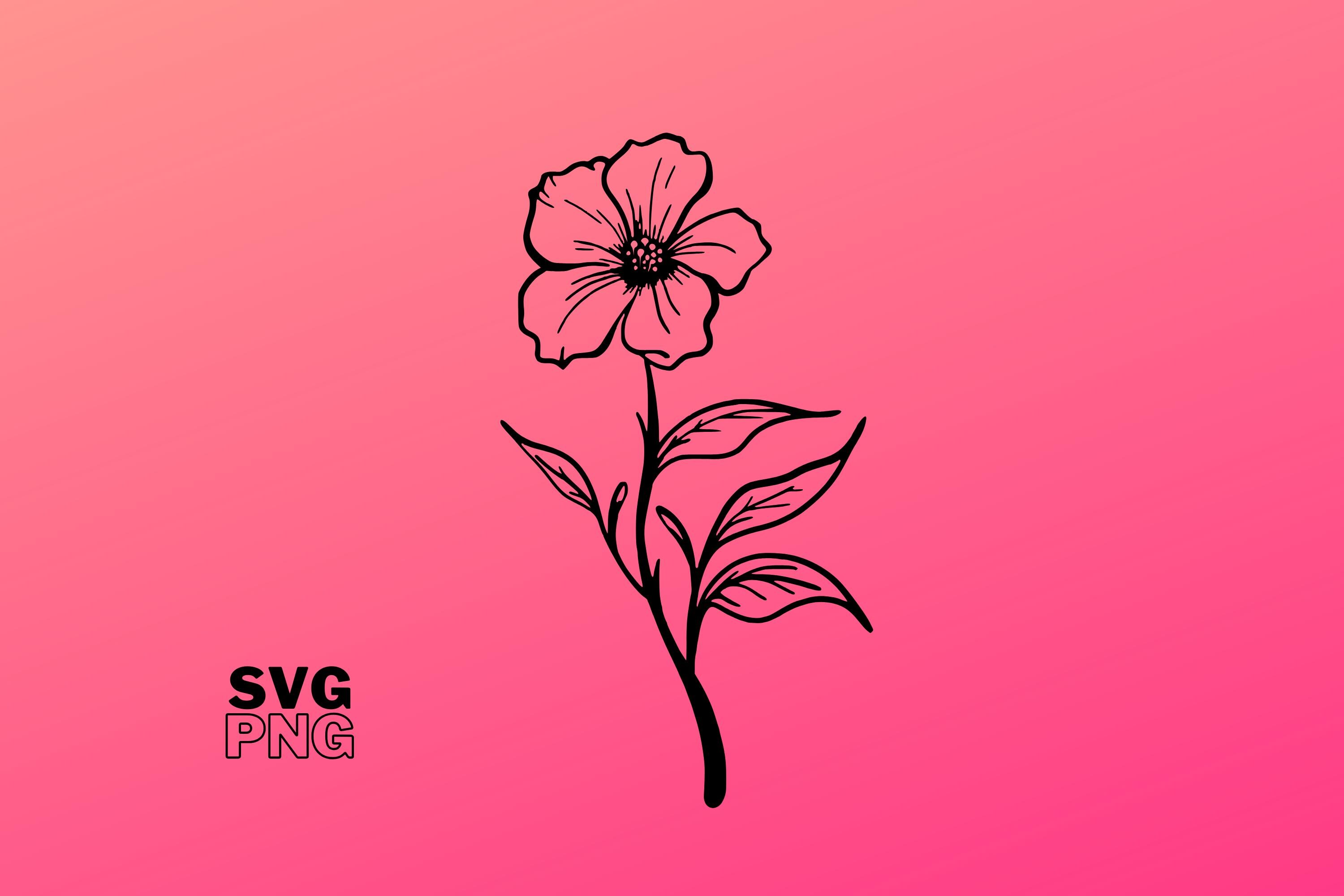 Wildflower SVG: Floral Cut Files for Cricut (digital Download) - Etsy