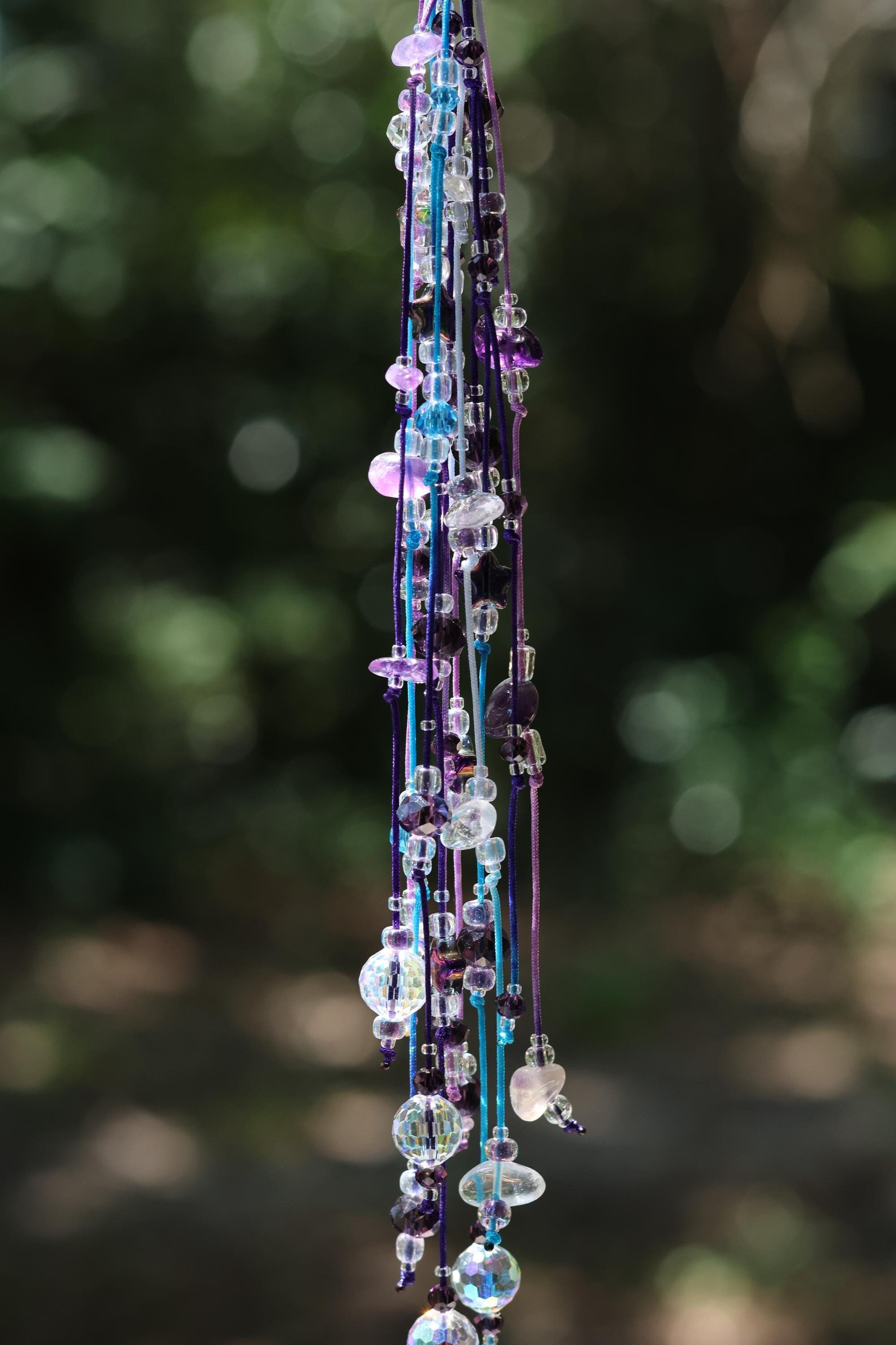Amethyst Suncatcher, Crystal Window Decoration, Dopamine Decor - Etsy